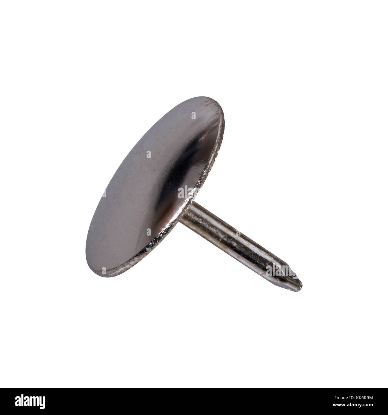 Metal thumb tack isolated on a white background Stock Photo - Alamy