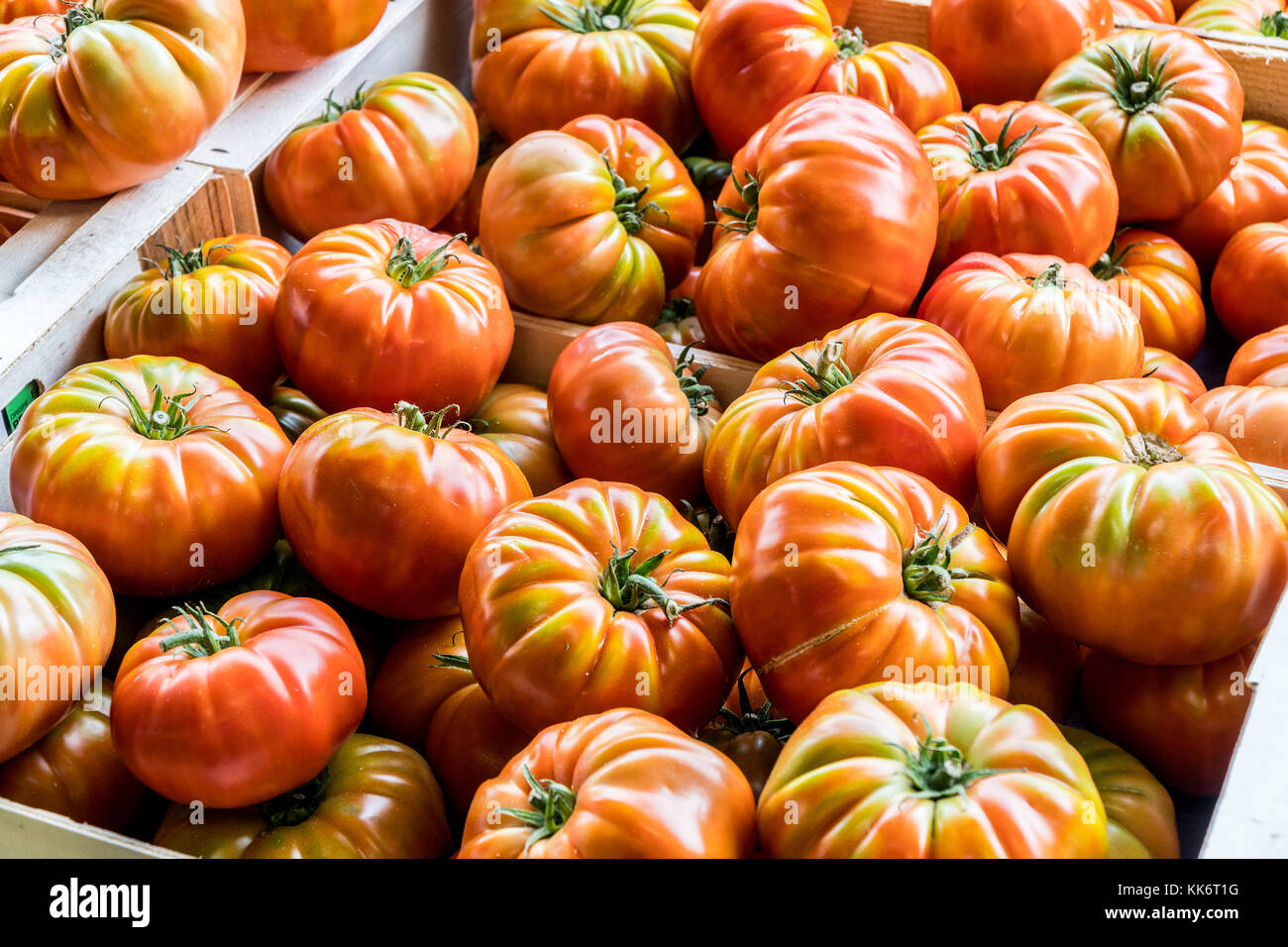 Lots of tomatoes. Top view Stock Photo - Alamy