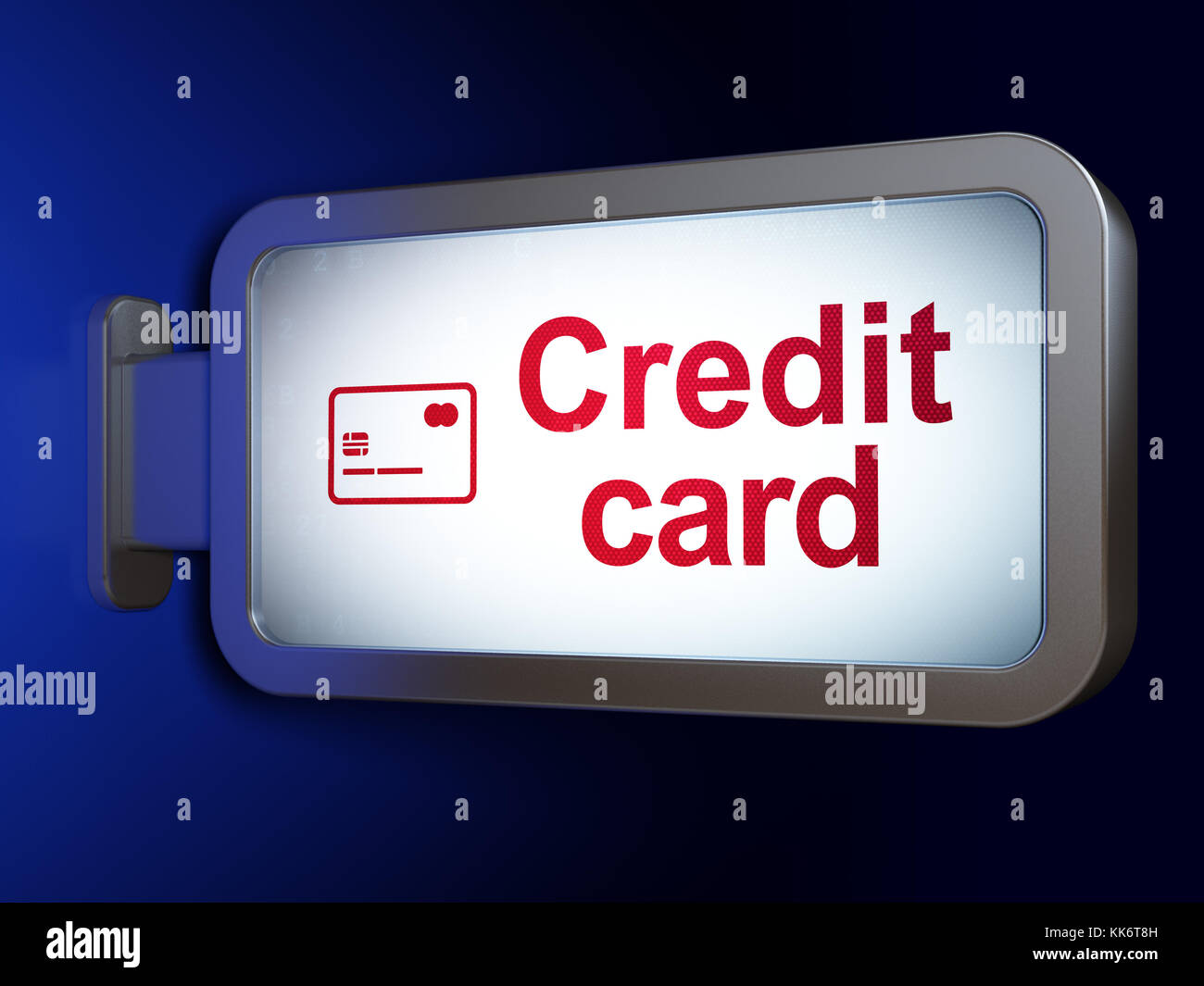 Banking concept: Credit Card and Credit Card on billboard background ...