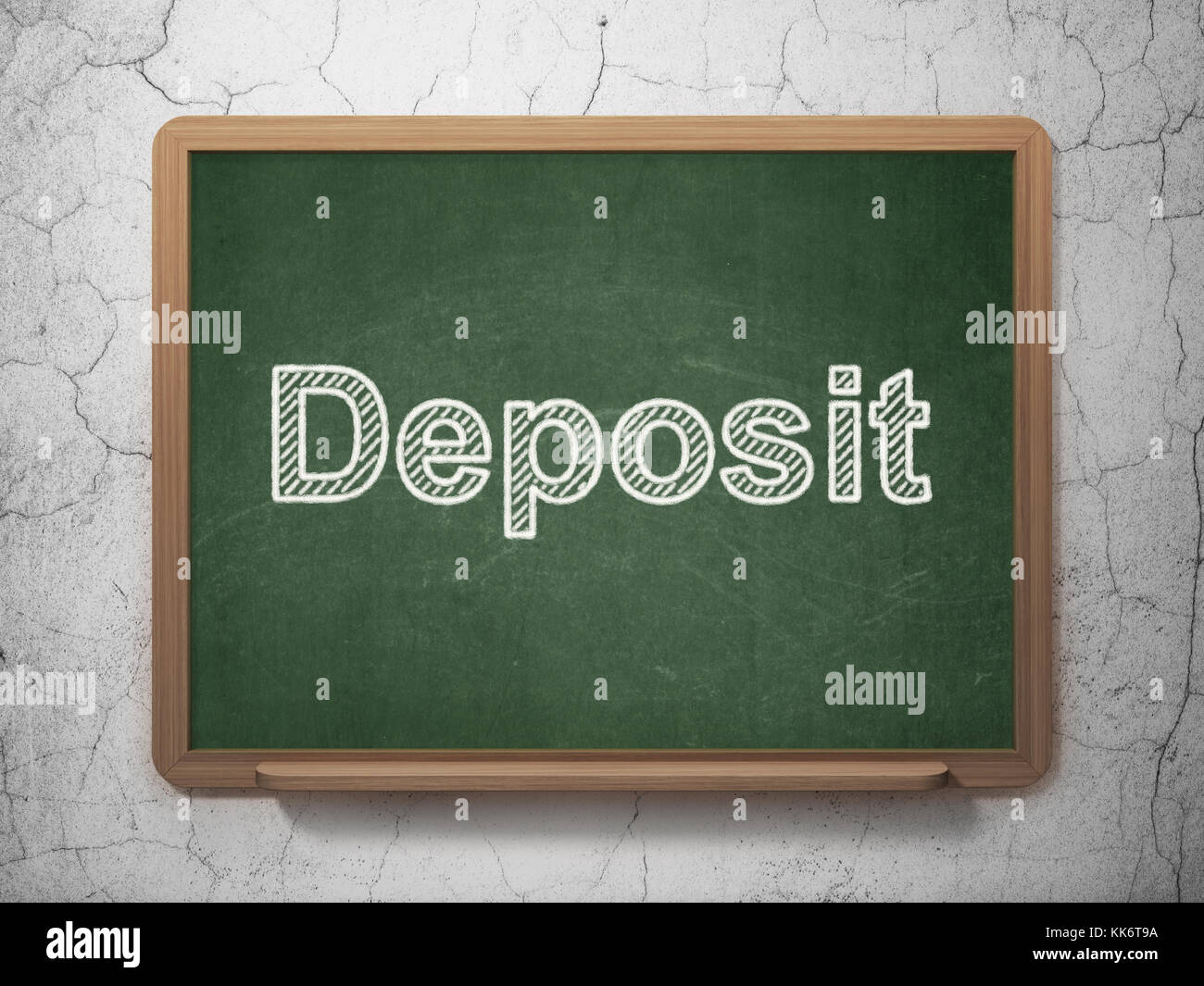 Currency concept: Deposit on chalkboard background Stock Photo - Alamy