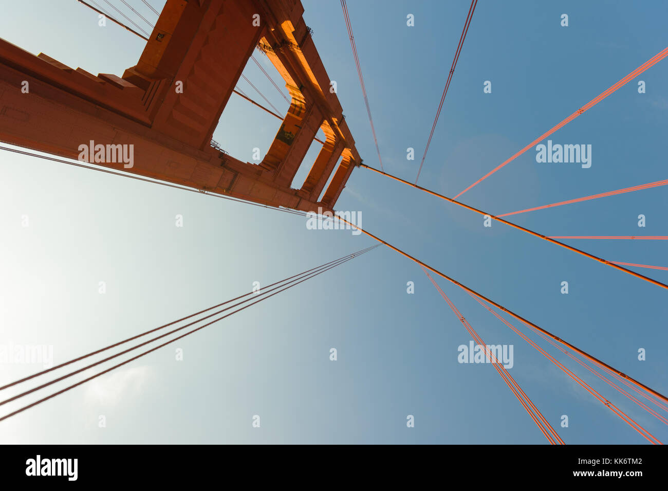 bottom view of the golden gate bridge Stock Photo - Alamy