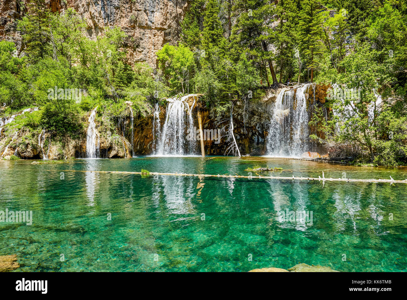 Idyllic waterfall falls emerald pond hi-res stock photography and ...