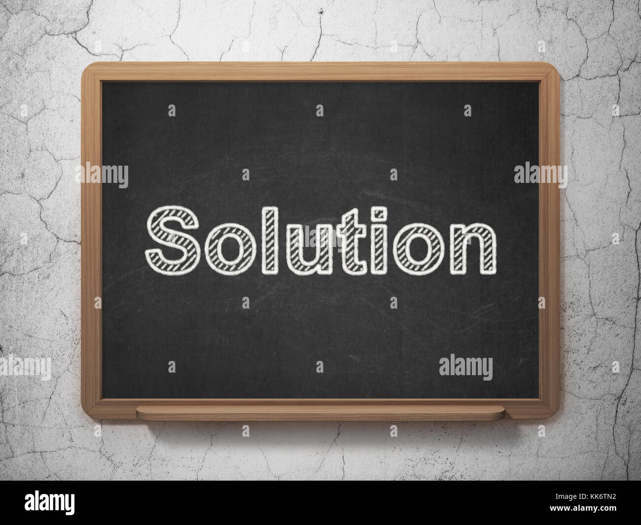 Business concept: Solution on chalkboard background Stock Photo - Alamy