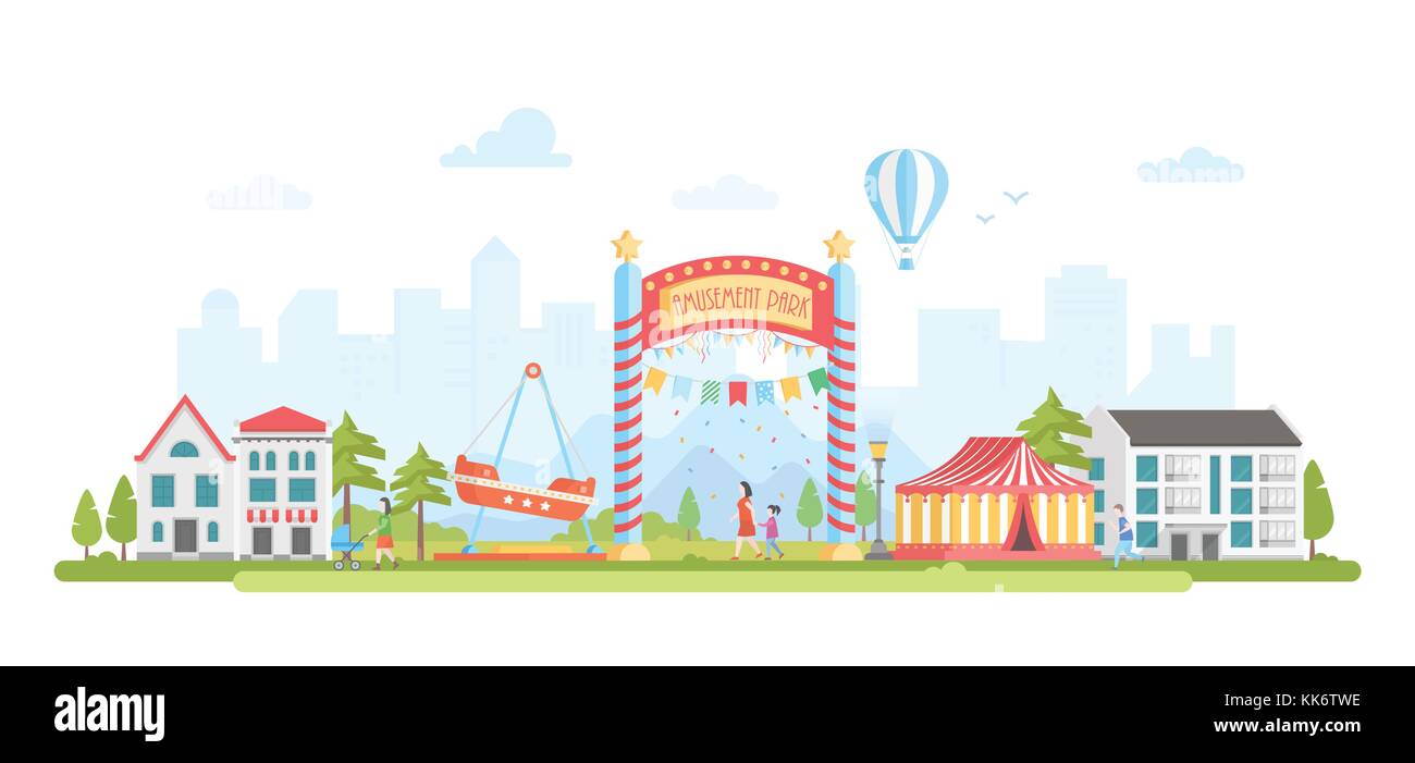 Fun house amusement park Cut Out Stock Images & Pictures - Alamy