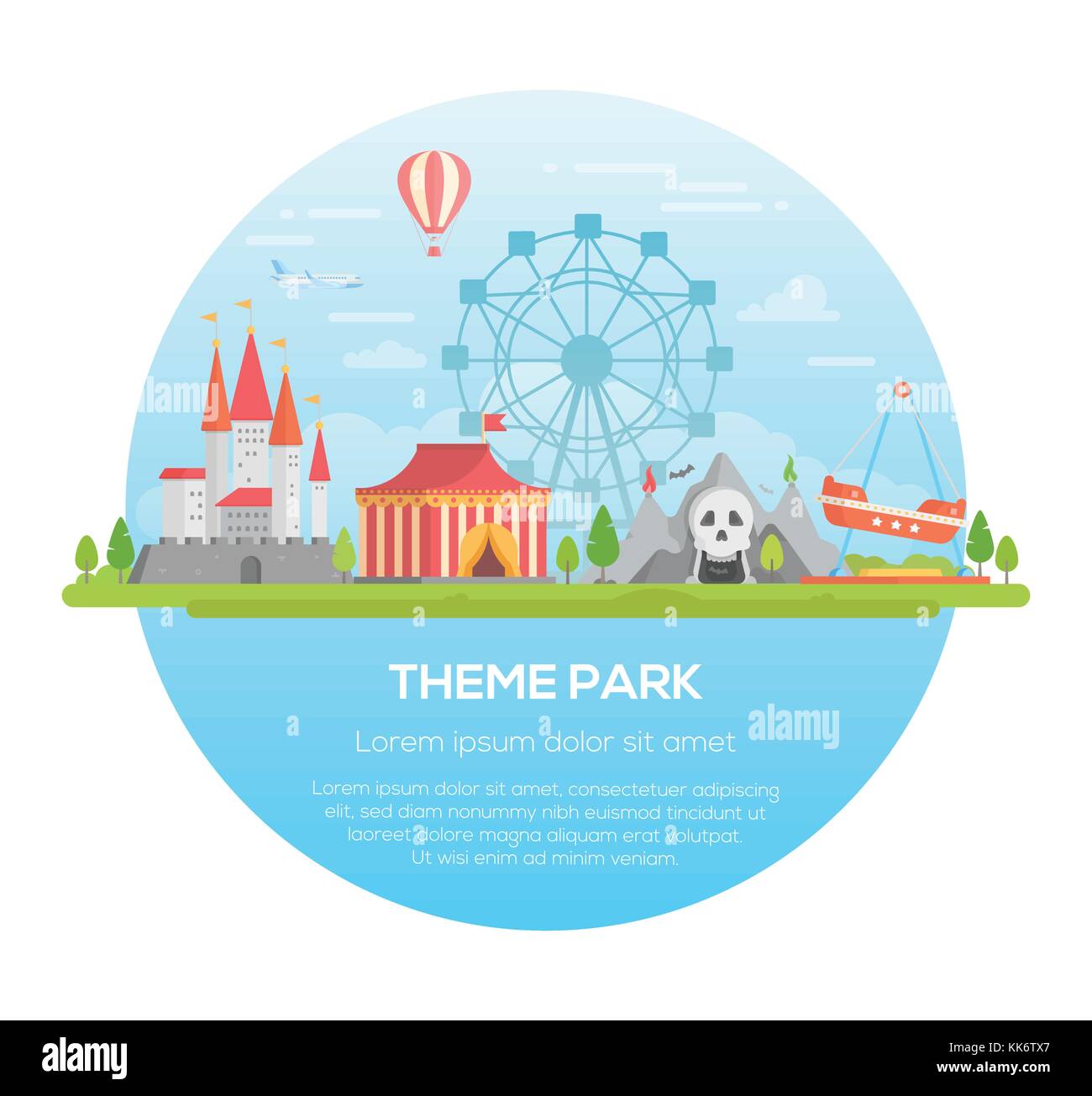 Outdoor theme park Stock Vector Images - Alamy