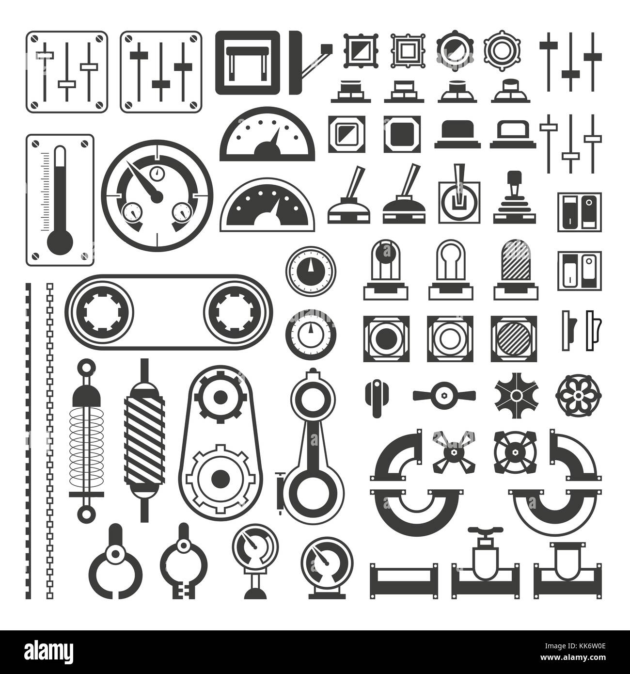 Set of measuring equipment - modern vector realistic isolated clip art ...