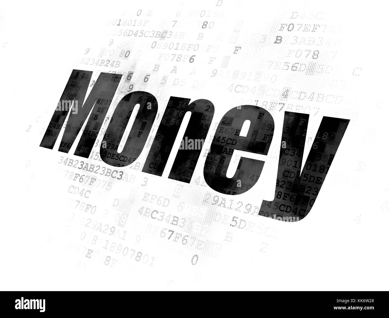Finance concept: Money on Digital background Stock Photo - Alamy