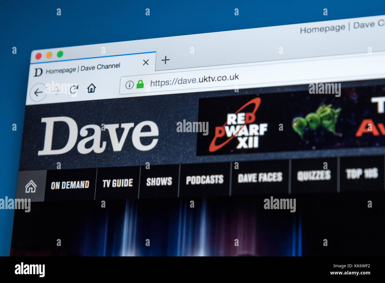 LONDON, UK - NOVEMBER 22ND 2017: The homepage of the official website ...