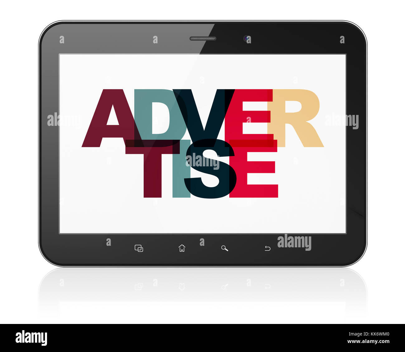 Advertising concept: Tablet Computer with Advertise on display Stock ...