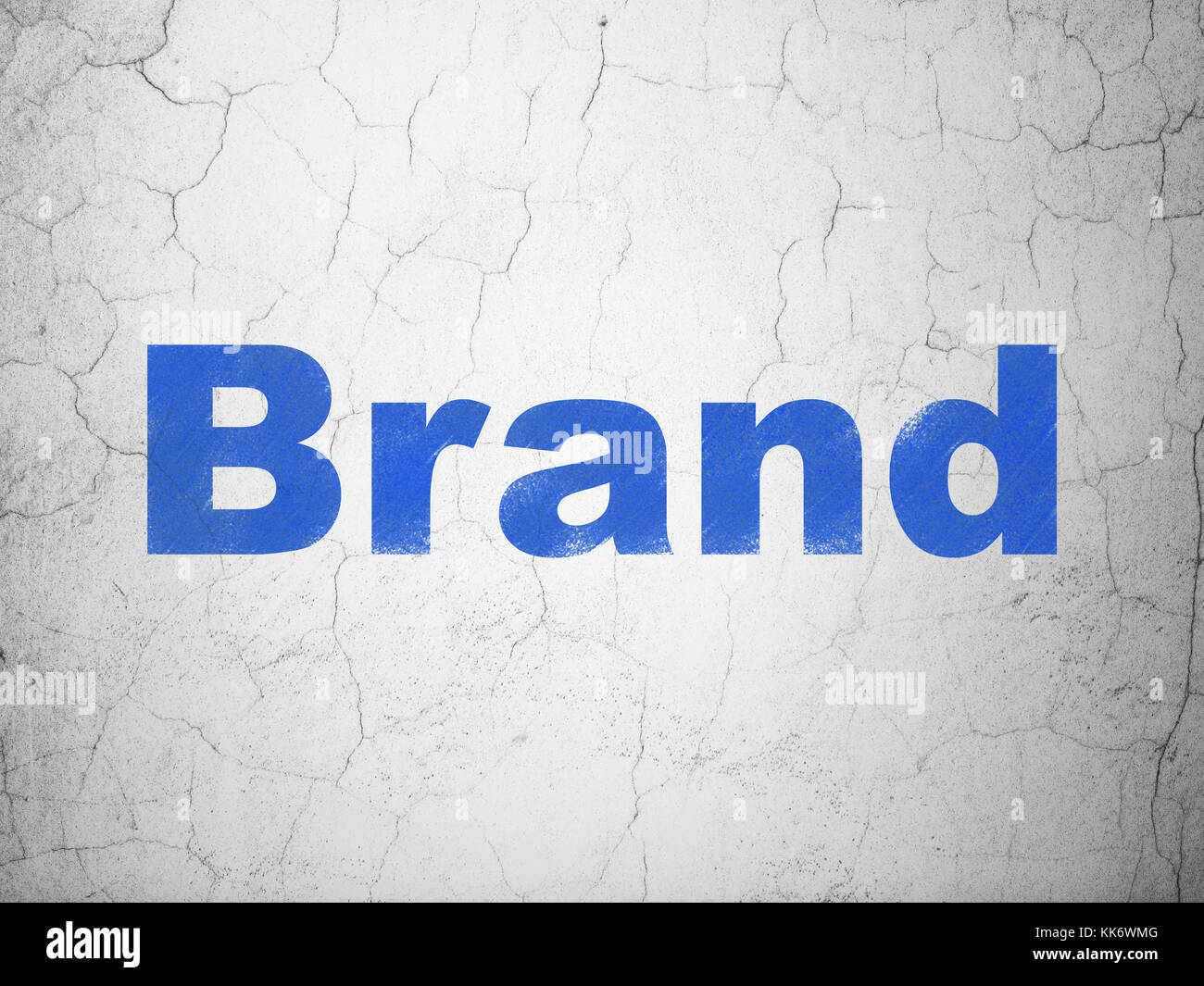 Marketing concept: Brand on wall background Stock Photo - Alamy