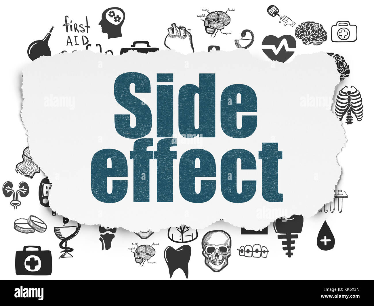 Health concept: Side Effect on Torn Paper background Stock Photo - Alamy