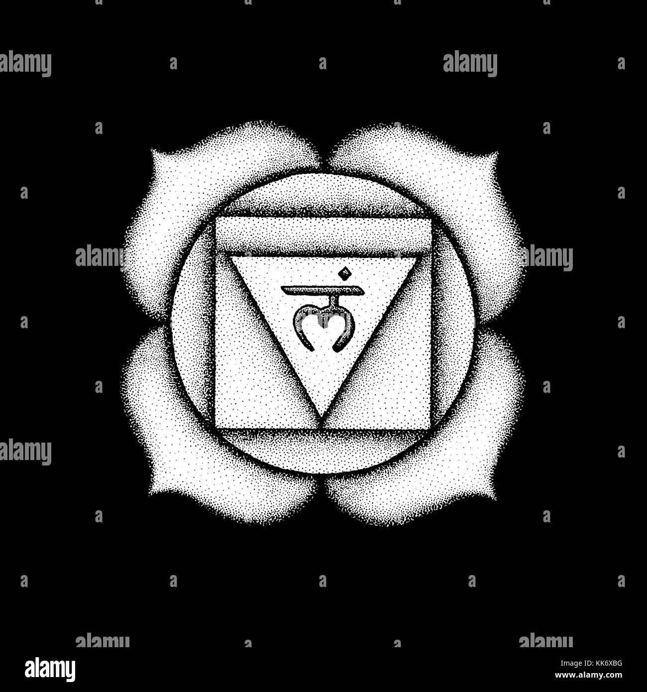 Vector first root chakra Muladhara sanskrit seed mantra Lam hinduism ...