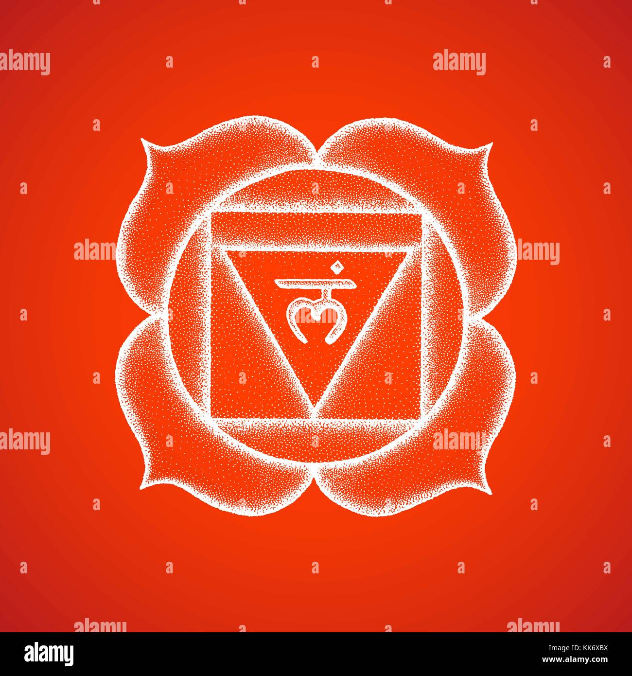Vector first root chakra Muladhara sanskrit seed mantra Lam hinduism ...