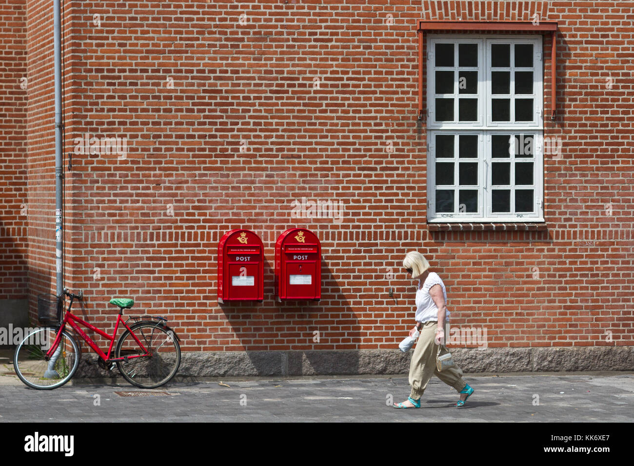 Danish mailbox red postbox hi-res stock photography and images - Alamy