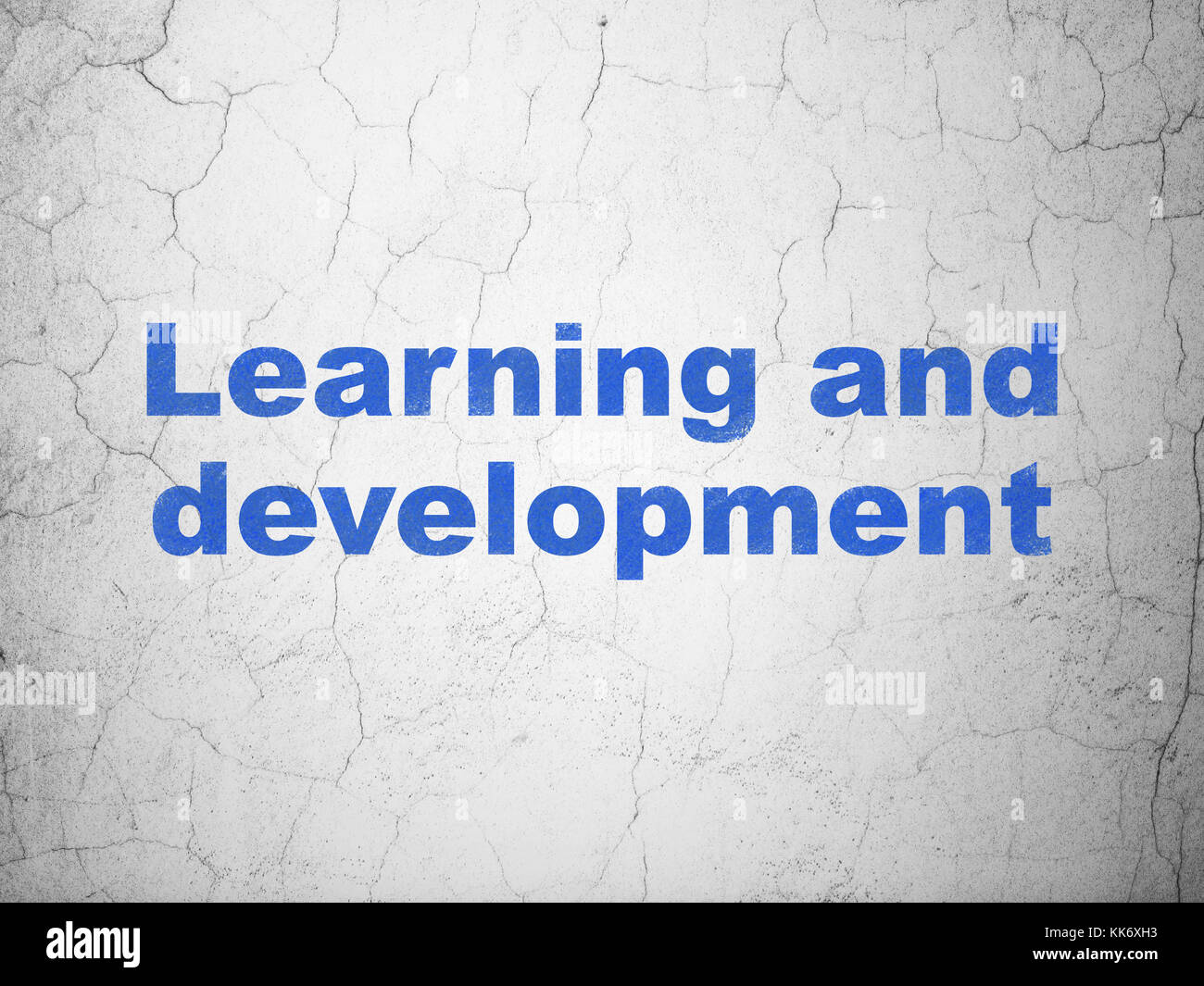 Education concept: Learning And Development on wall background Stock ...