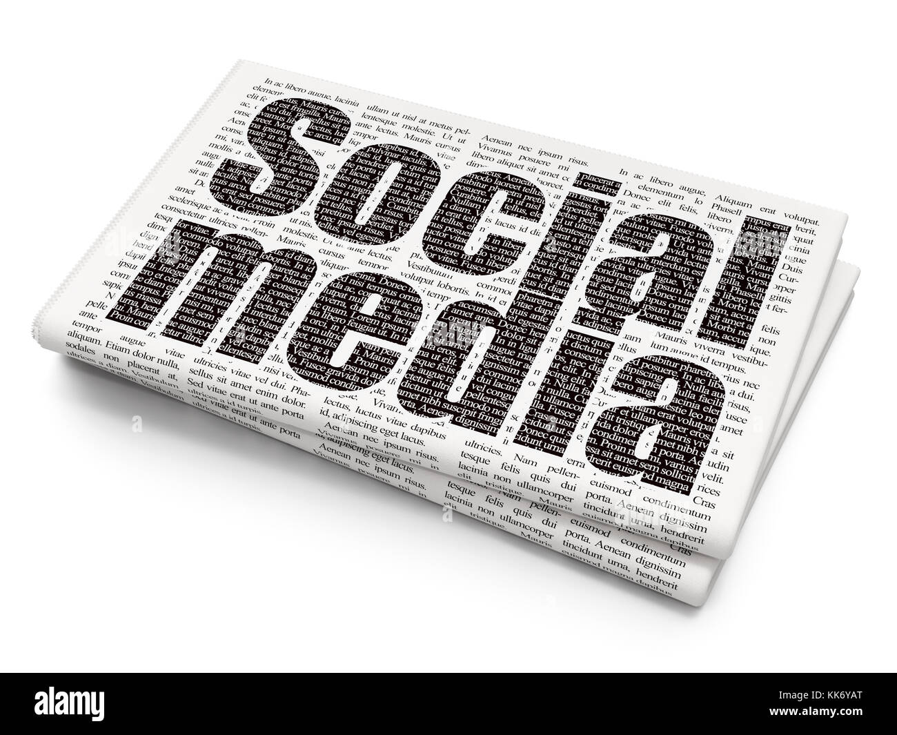 Social media concept: Social Media on Newspaper background Stock Photo ...