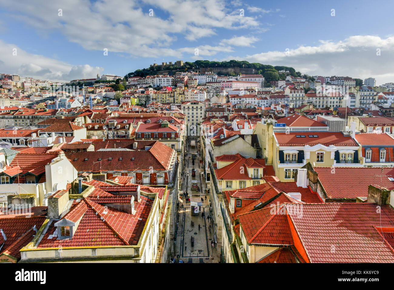 Panoramic view of the Lisbon Skyline in Portugal Stock Photo - Alamy