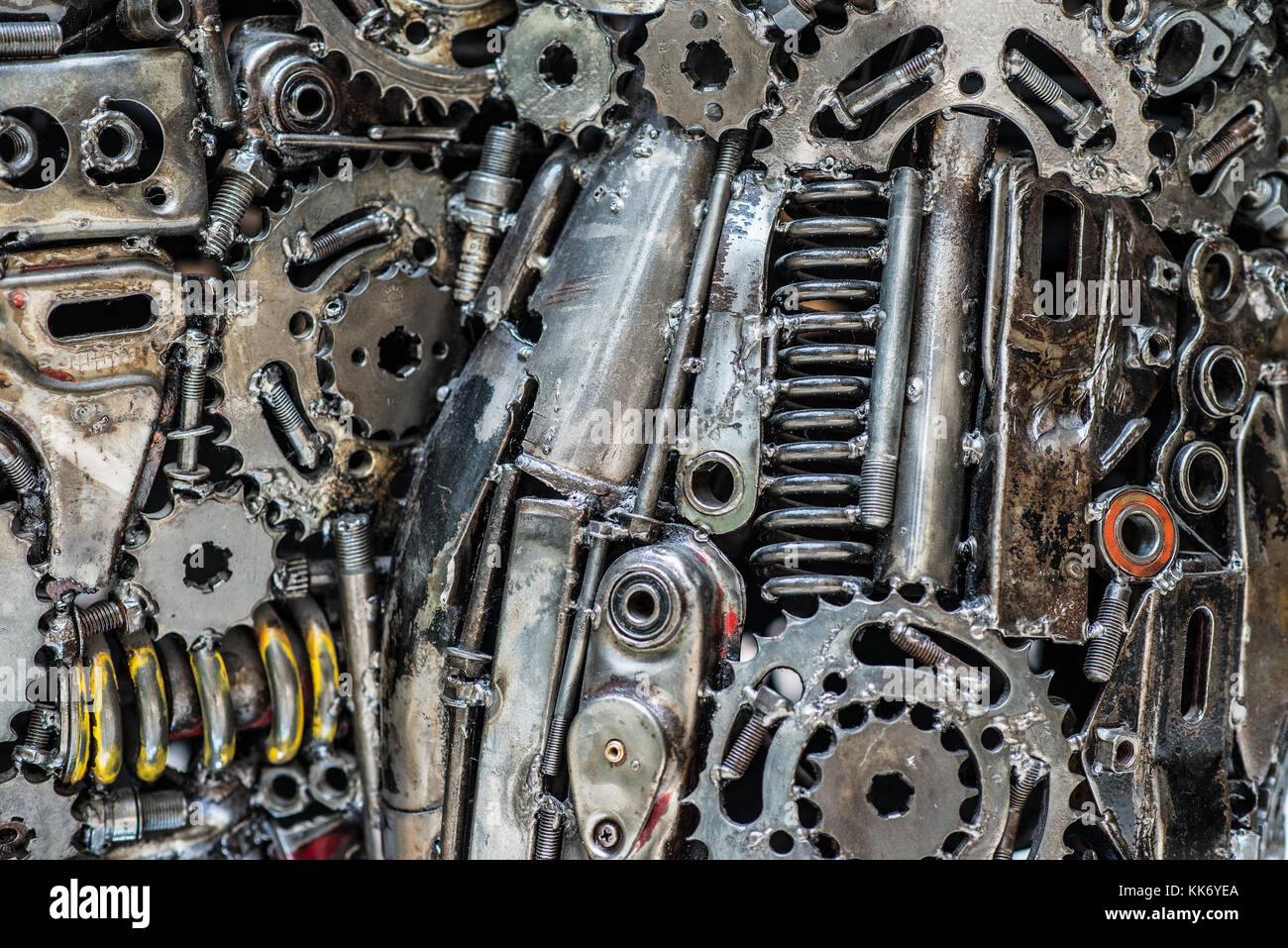 A pile of welded gears. Macro view Stock Photo - Alamy