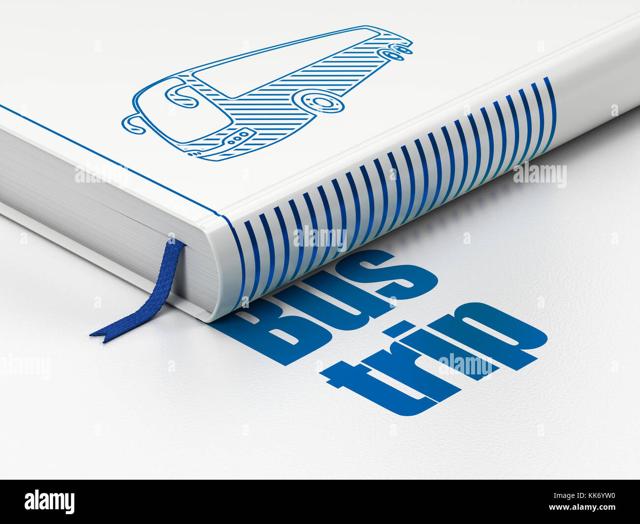 Tourism concept: book Bus, Bus Trip on white background Stock Photo - Alamy