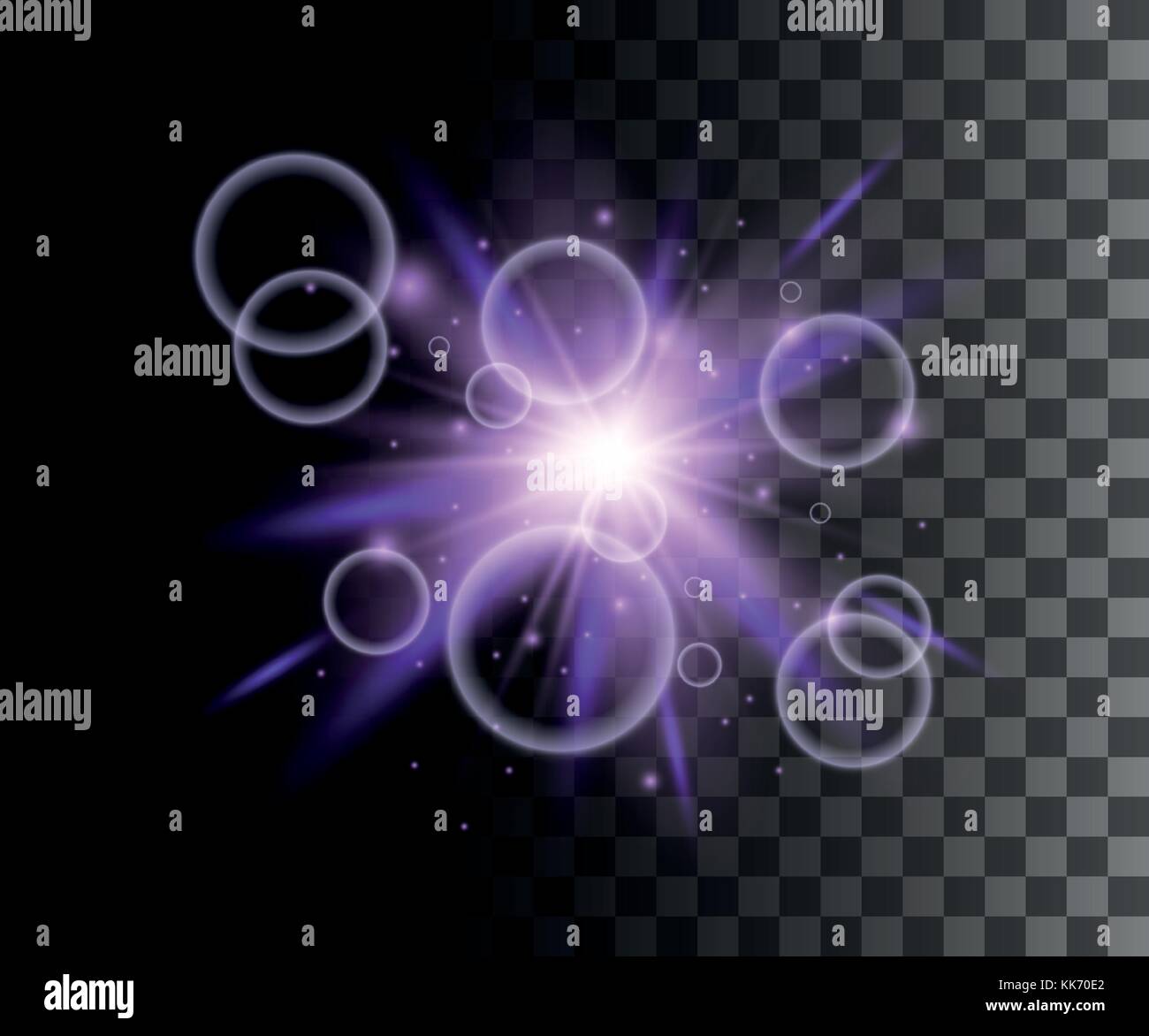 Glow isolated white transparent effect, lens flare, explosion, glitter ...