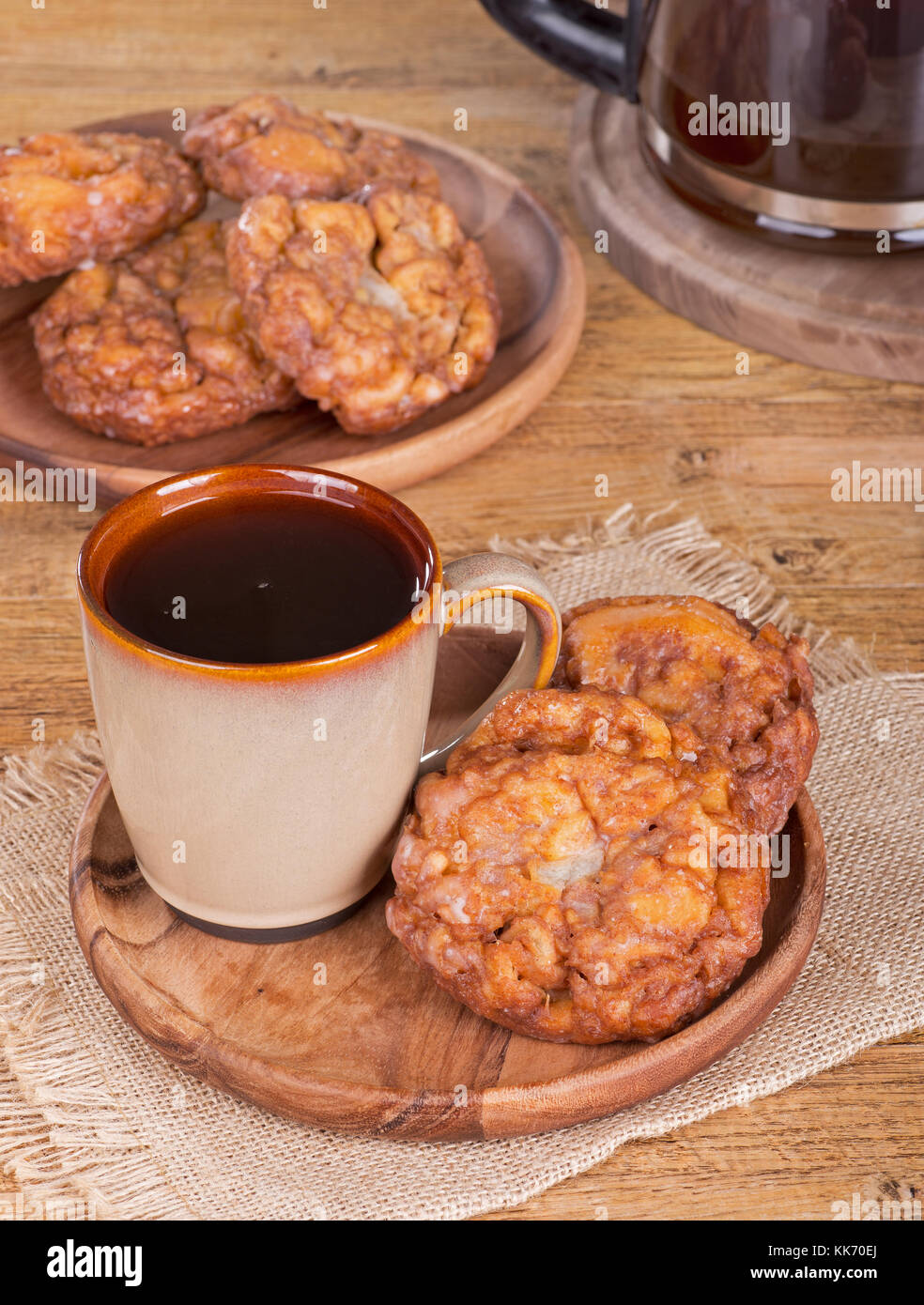 Apple fritter donut hi-res stock photography and images - Alamy