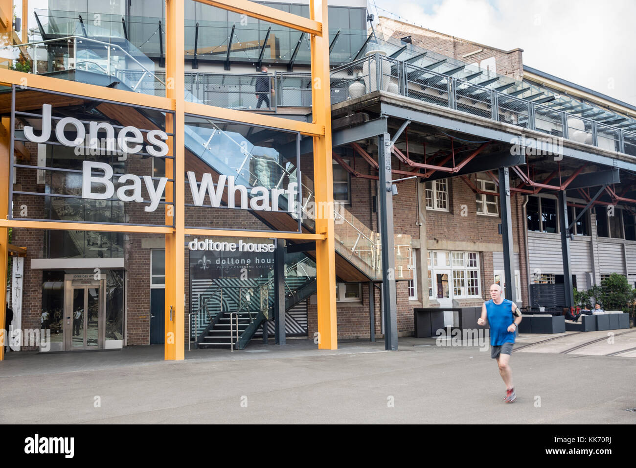 Jones Bay wharf in Pyrmont a suburb of Sydney city centre, the wharf is ...