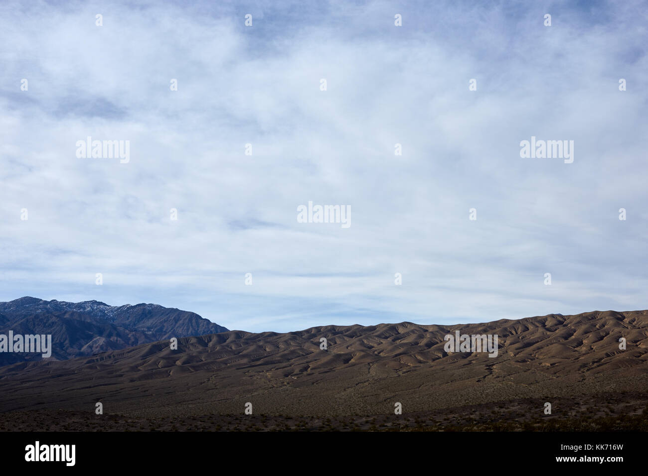 Cloudy sky above mountains in Death Valley National Park, Nevada, USA ...