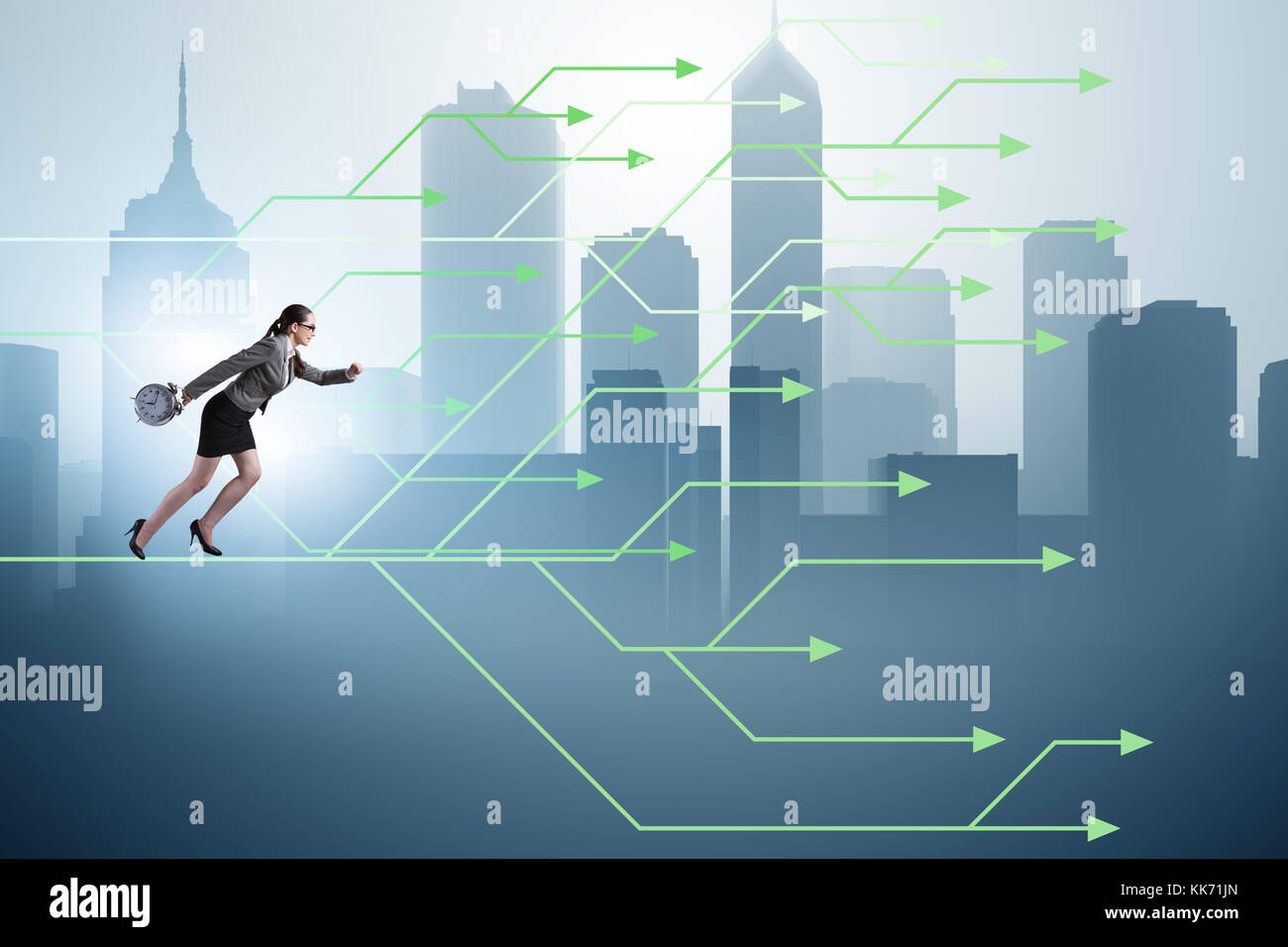 Businessman choosing different career paths in business Stock Photo - Alamy