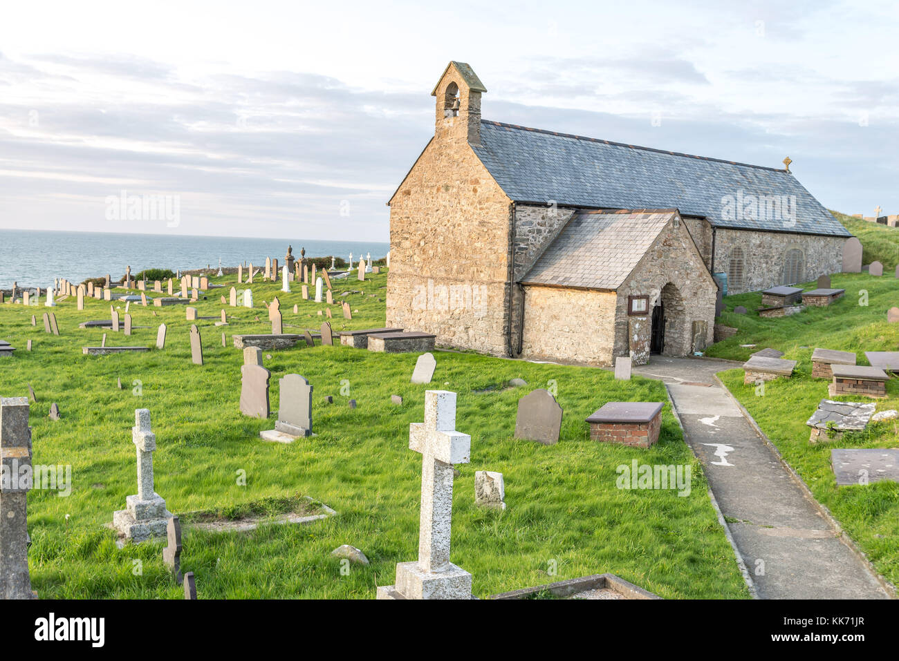 Llanbadrig Church; Cemaes; Anglesey; Wales; UK Stock Photo - Alamy