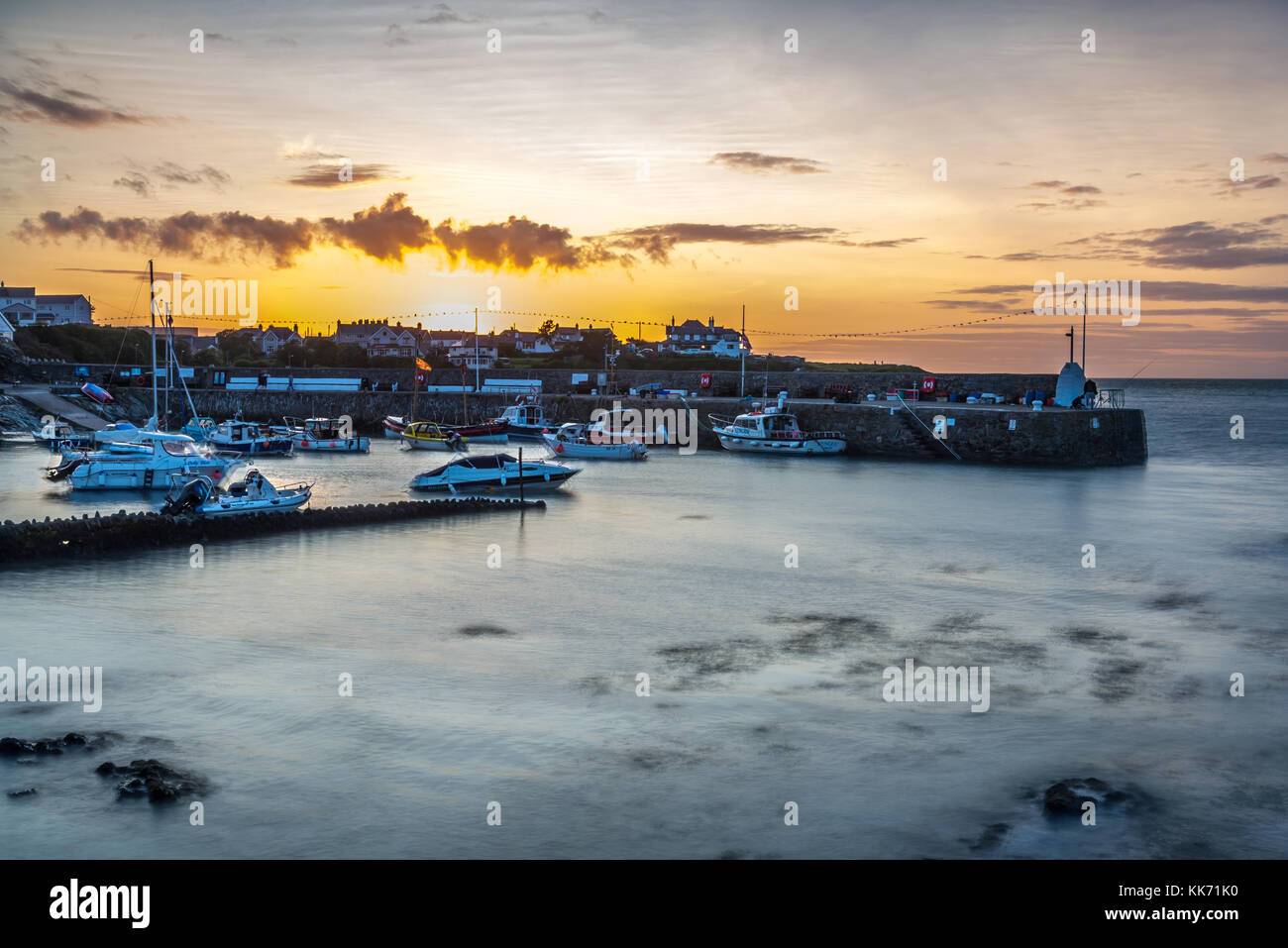 Cemaes Bay, Anglesey, North Wales, UK. It is the most northerly village ...
