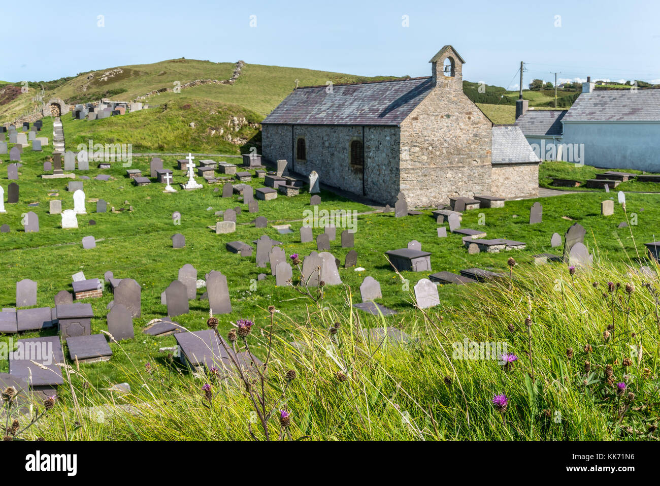 Llanbadrig Church; Cemaes; Anglesey; Wales; UK Stock Photo - Alamy