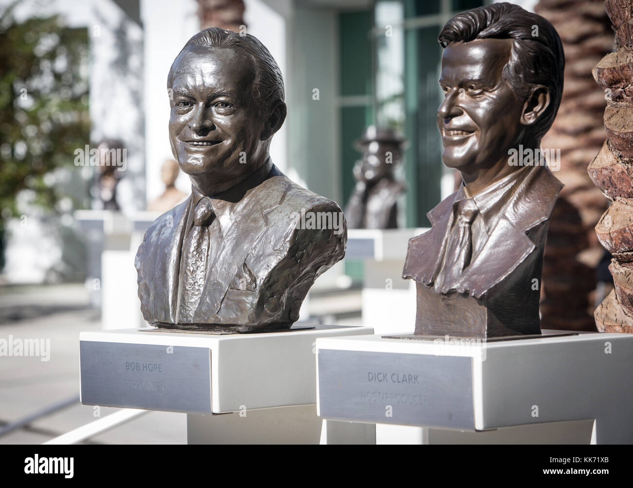 Celebrity Bust's At The Television Academy Hall Of Fame Stock Photo - Alamy