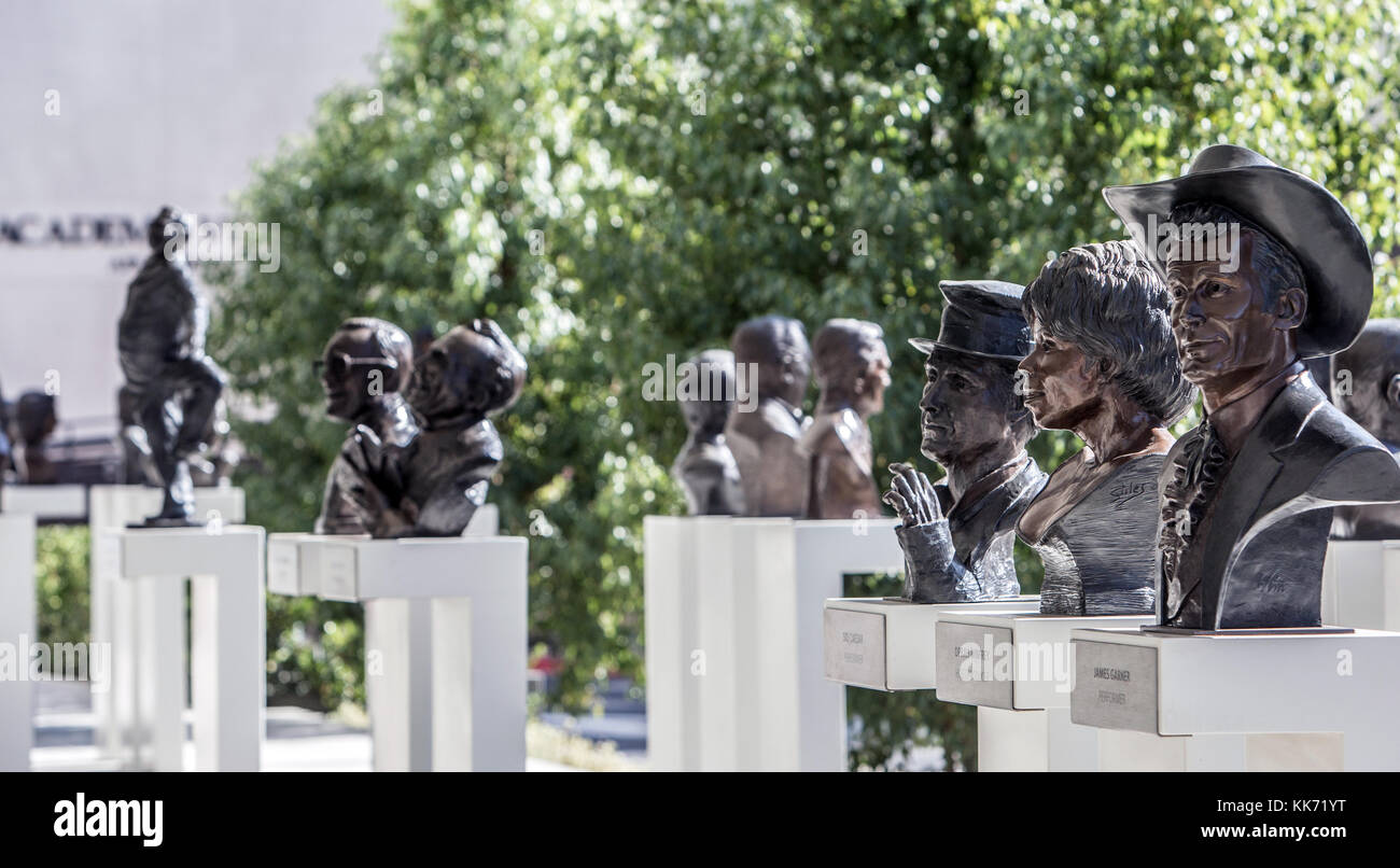 Celebrity Bust's At The Television Academy Hall Of Fame Stock Photo - Alamy