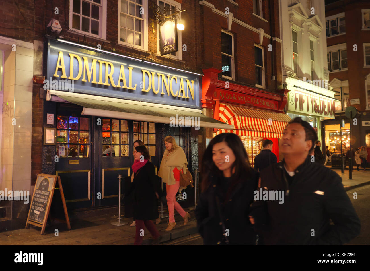 Admiral Duncan pub on Old Compton Road in Soho, London, England Stock ...