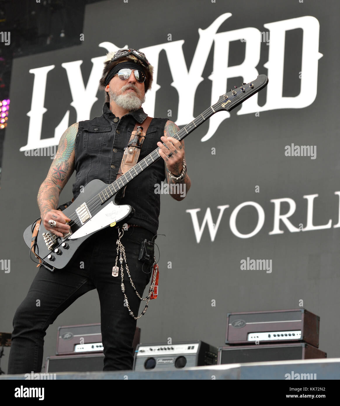 FORT LAUDERDALE, FL - APRIL 16: Johnny Colt of Lynyrd Skynyrd performs ...
