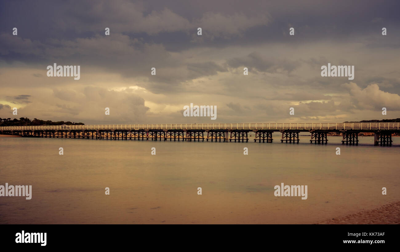 Barwon Heads Bridge at Dusk Stock Photo - Alamy