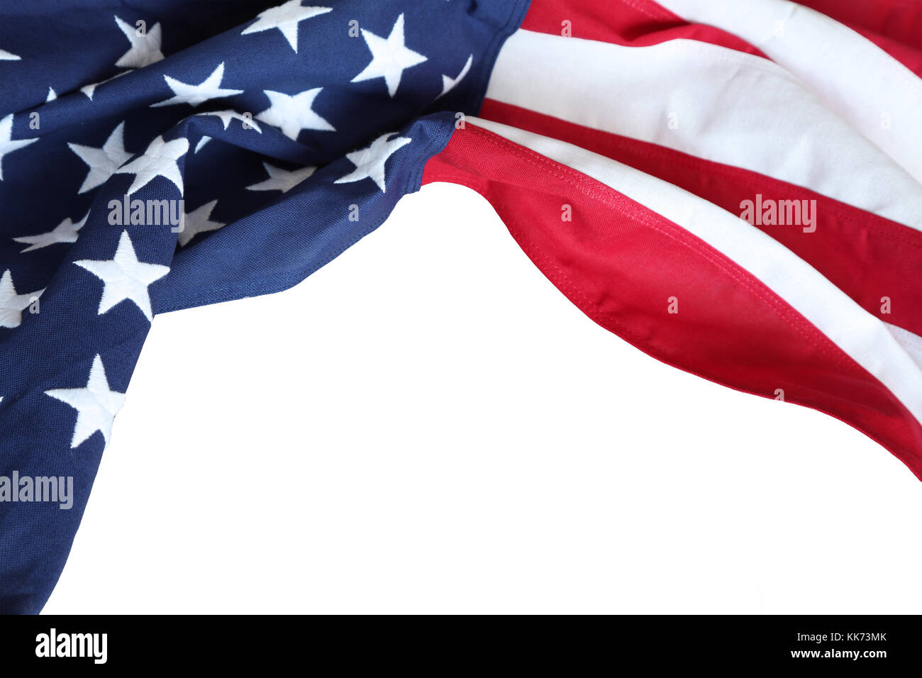 Closeup of American flag on plain background Stock Photo - Alamy