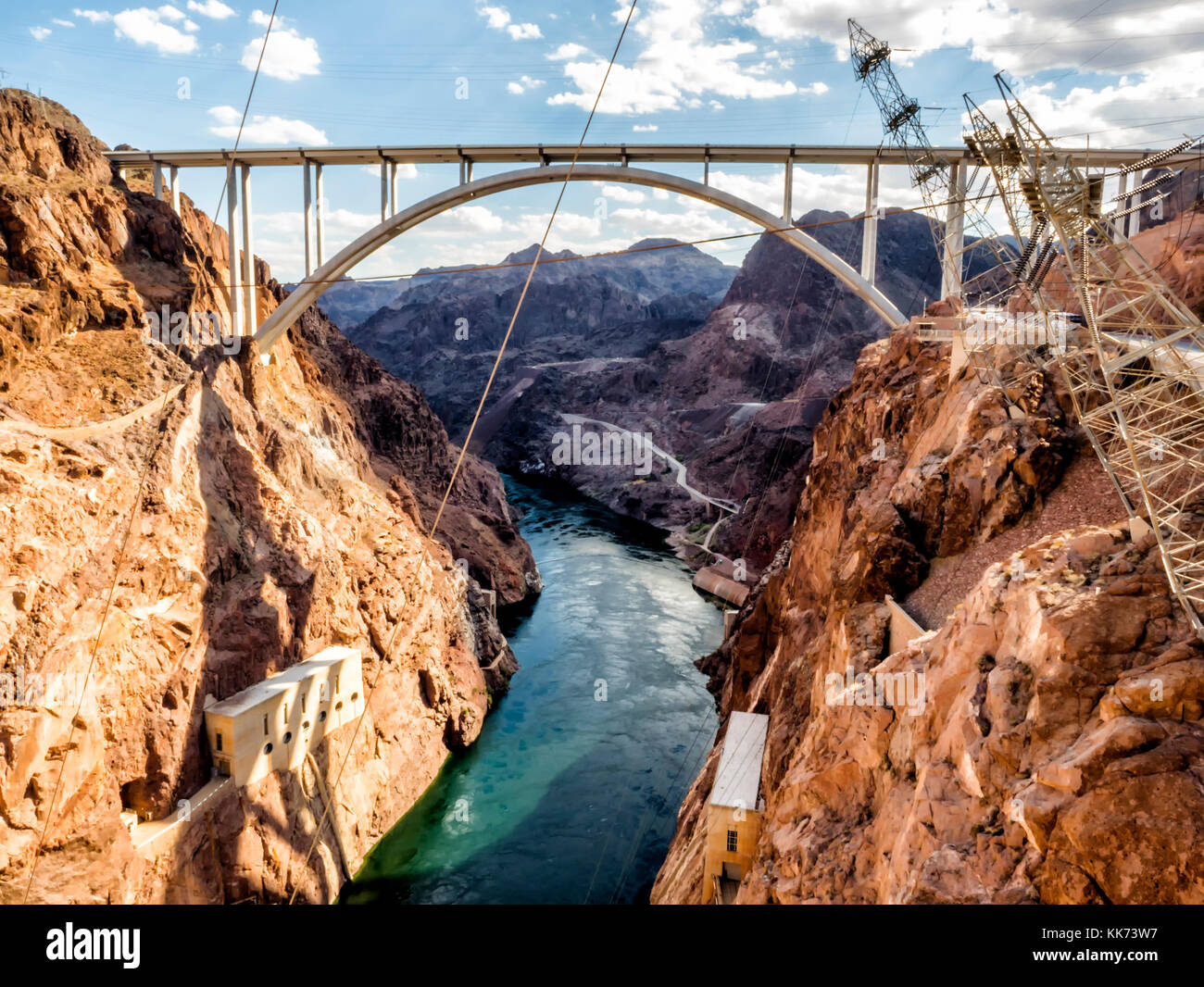 Hoover Dam bridge - Arizona, AZ, USA Stock Photo - Alamy