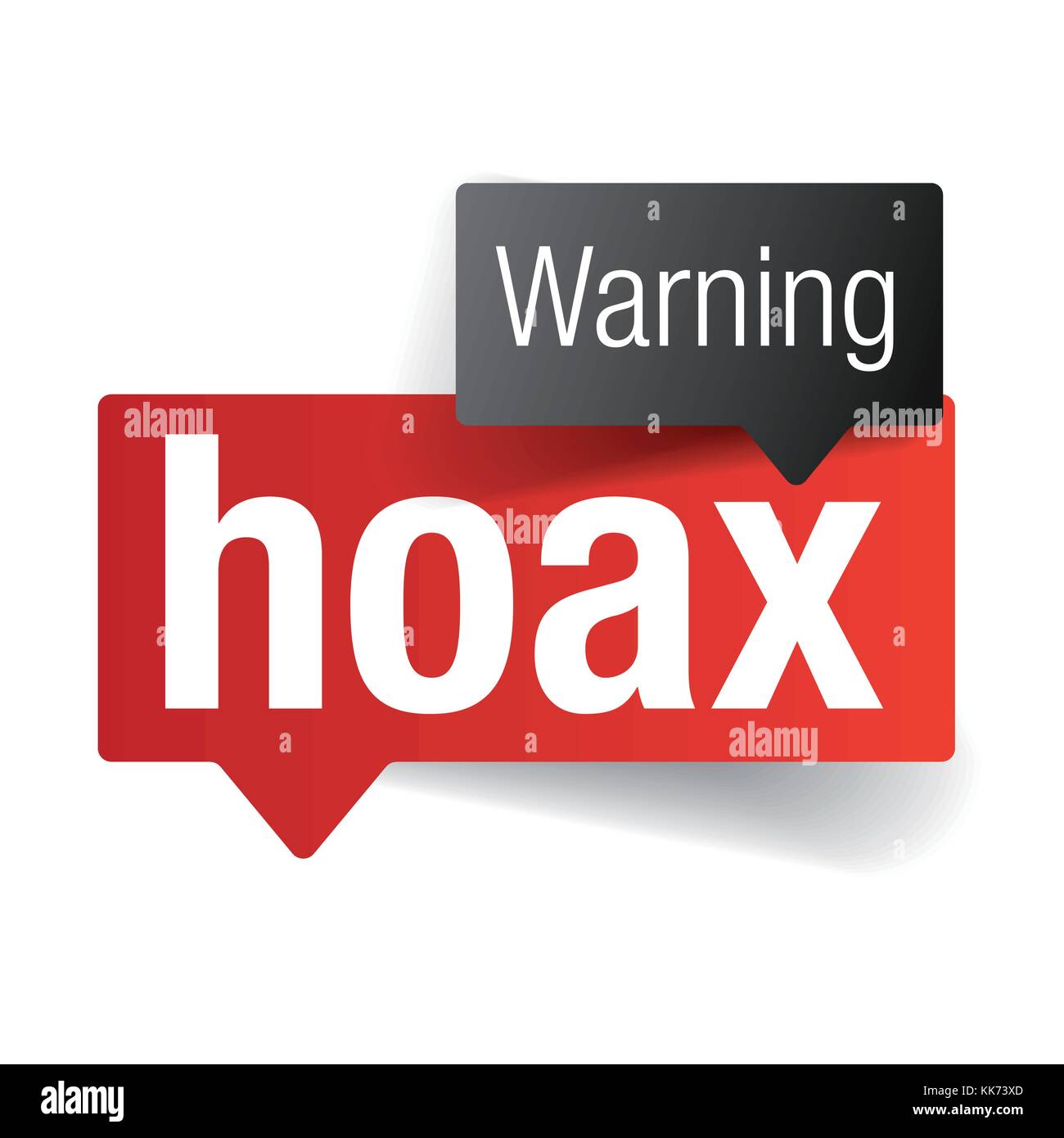Fake news warning bubble Stock Vector Images - Alamy