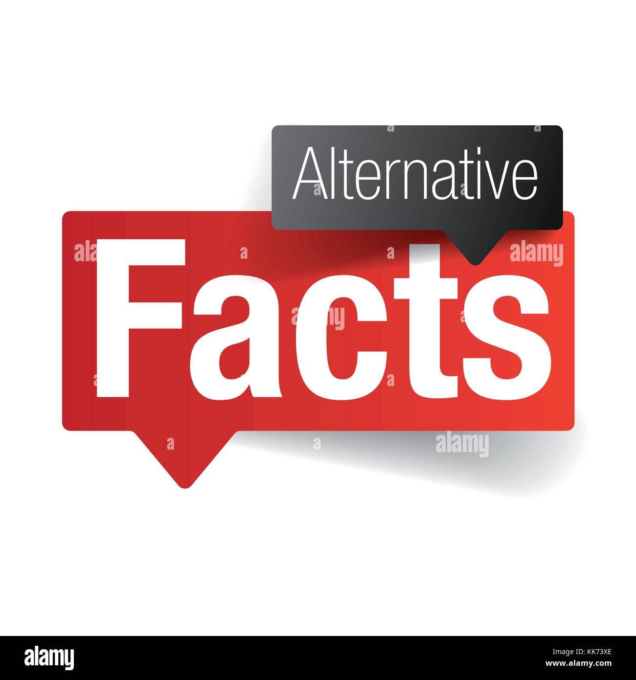 Alternative Facts sign speech bubble Stock Vector Image & Art - Alamy