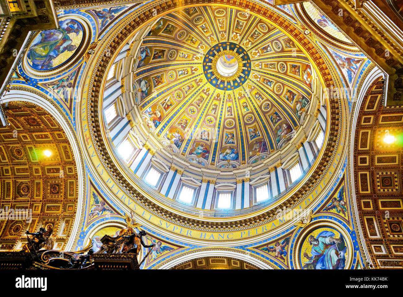 Interior view of the St. Peter's Basilica in Vatican on September 15 ...