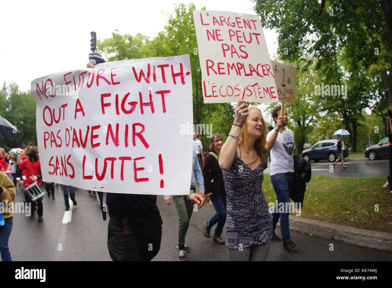 Montreal,Canada, 9 September,2014.Protest march against world climate ...