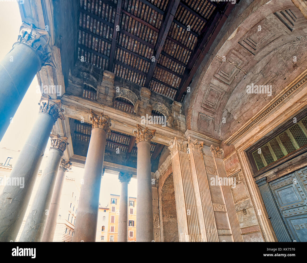 imposing columns of an ancient temple Stock Photo - Alamy