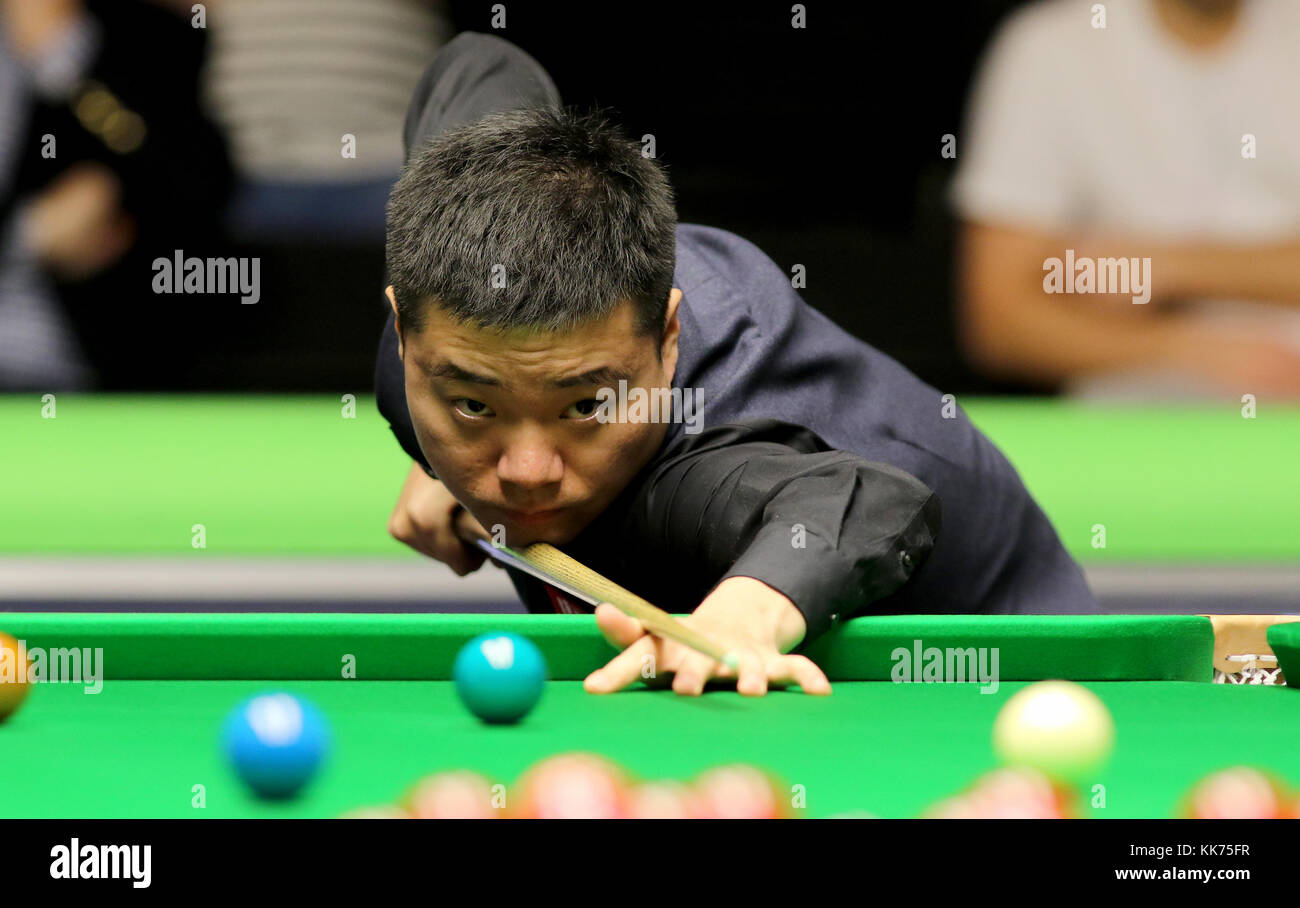 Ding Junhui on day one of the 2017 Betway UK Champions at the York ...