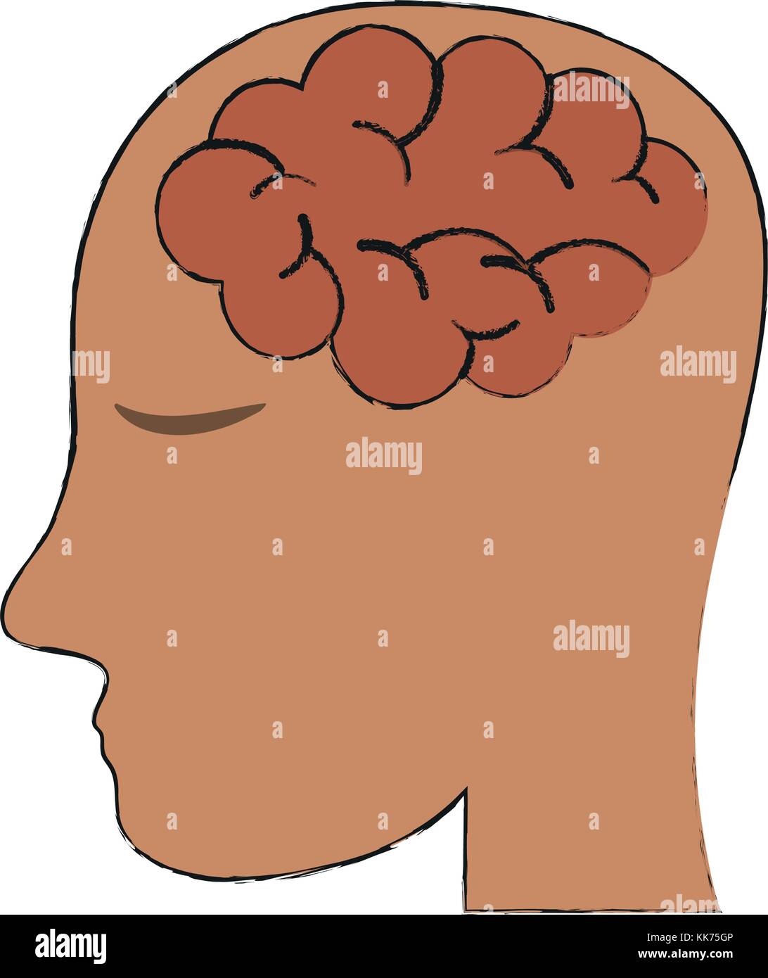 human brain inside head icon image Stock Vector Image & Art - Alamy