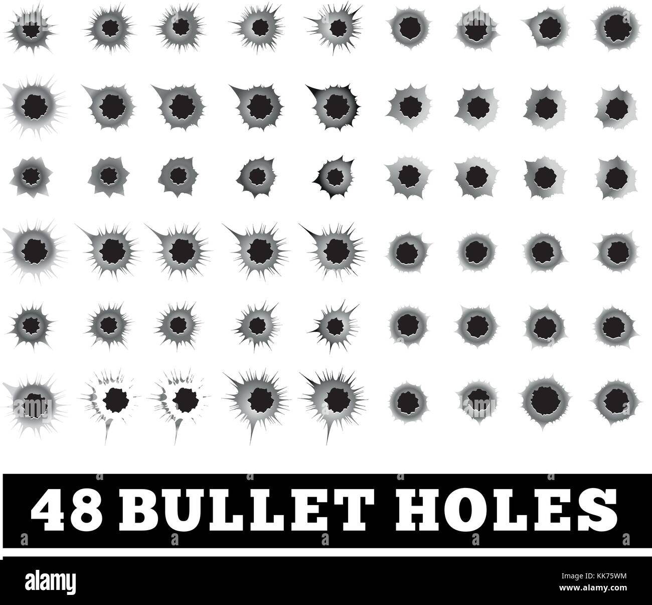 Bullet hole Stock Vector Images - Alamy