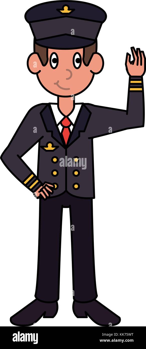 Commercial pilot avatar cartoon Stock Vector Image & Art - Alamy