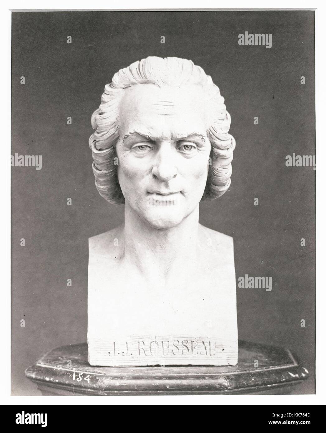 Bust of Jean Jacques Rousseau, ca 1868 by Delmaet and Durandelle Stock ...