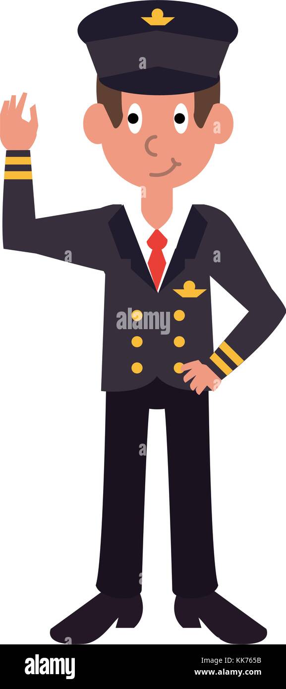 Commercial pilot avatar cartoon Stock Vector Image & Art - Alamy