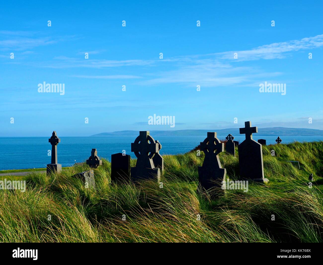 A lonely and ancient graveyard with Celtic graves in on the remote Isle ...